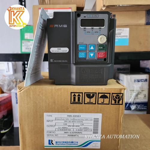 Jual INVERTER RHYMEBUS RM6-4005B3 3ph 3.7kw / 5hp / 11a 380v HEAVY DUTY ...