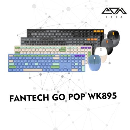 Jual FANTECH GO POP WK895 Portable Office Wireless Keyboard Mouse Combo - Black - Kota Medan ...