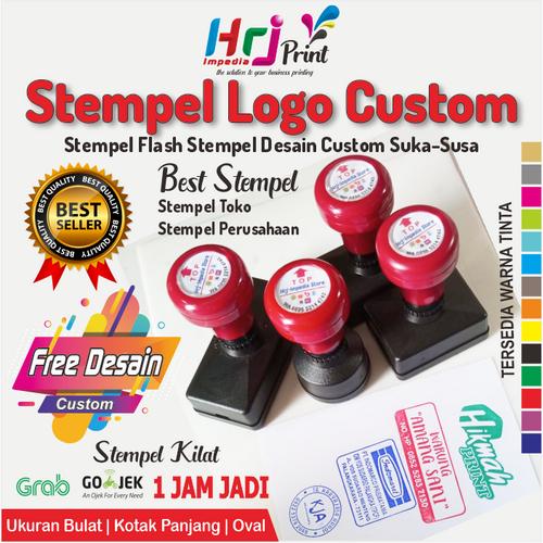 Jual Cetak stempel flash logo custom | Cetak stempel otomatis logo ...