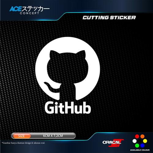 Jual Stiker Github Logo Sticker Cutting Mobil Motor Laptop - Putih ...