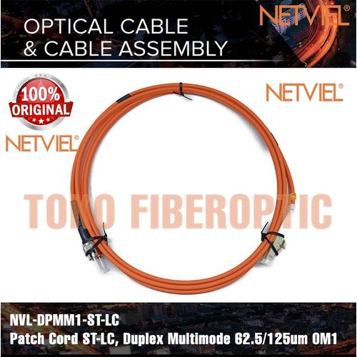 Jual Netviel Patch Cord ST-LC, Duplex Multimode 50/125um, 2 meter (LSZH ...