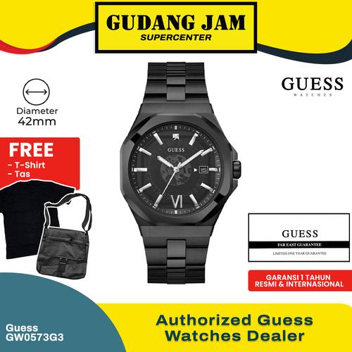 Promo Guess Watch Pria GW0573G1 GW0573G3 EMPEROR Stainless Steel Strap - Full Black Cicil 0% 3x ...