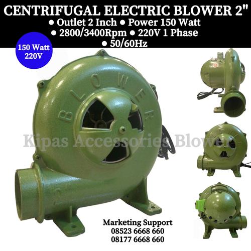 Jual Centrifugal Electrik Blower 2 Inch Blower Tiup 2" 150 Watt 220V ...