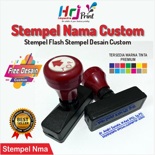 Jual Cetak stempel nama custom Cetak stempel otomatis flash custom 1 ...