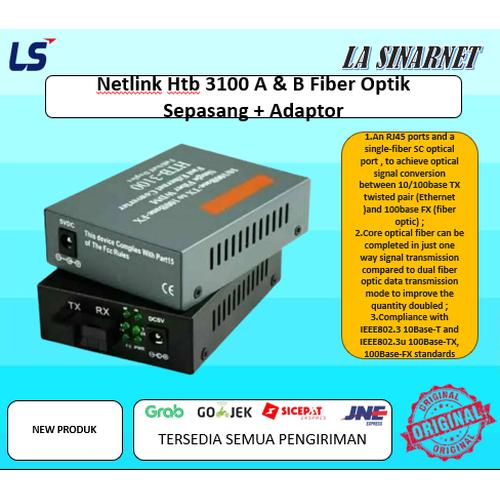 Jual Netlink Htb 3100 A & B Fiber Optik Sepasang + Adaptor - Jakarta ...