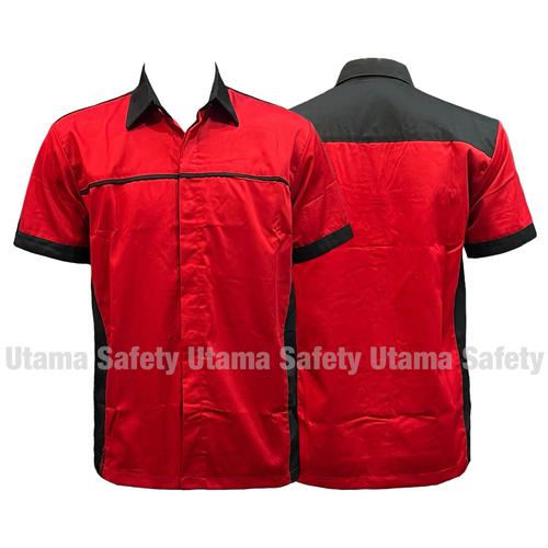 Jual Kemeja Kerja / Seragam Kerja / Baju Kerja / PDH Merah Hitam ...