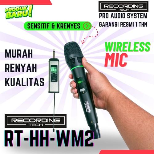 Jual Mic Wireless RT-HH-WM2 ISI 2 MIC Recording Tech RT HH WM2 Body ...
