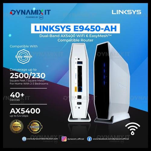 Jual Linksys E9450-Ah Dual-Band Ax5400 Wifi 6 Router Originalll 100% ...