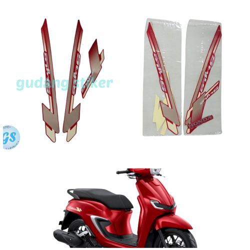 Jual STRIPING STICKER LIS MOTOR HONDA STYLO 160 2024 MERAHY FULLSET ...