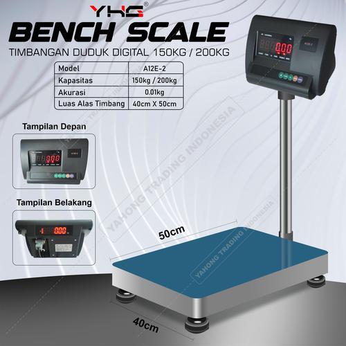Jual Timbangan Barang Digital Bench Scale A12E Dual Display 150kg 200kg - 150kg - Jakarta Barat ...