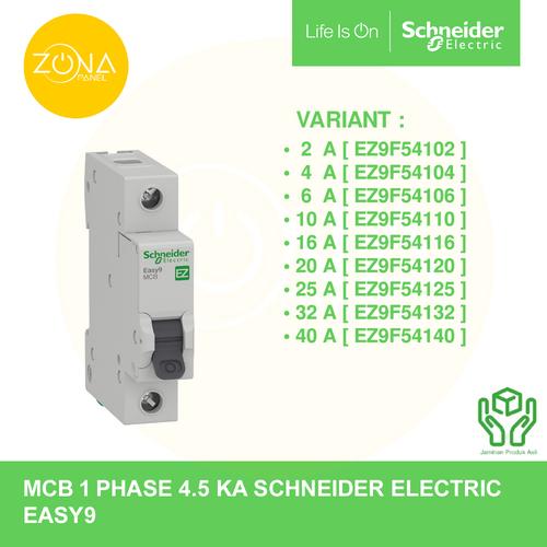 Jual MCB SCHNEIDER EASY9 1 PHASE 1P 4.5KA 2A 4A 6A 10A 16A 20A 25A 32A 40A - 10A - Jakarta Pusat ...