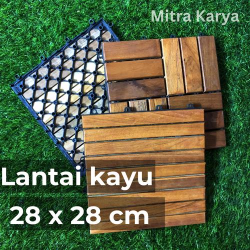 Jual Lantai Decking Tile Kayu Jati 30x30cm Garden Tile Teak - Lurus 4 ...