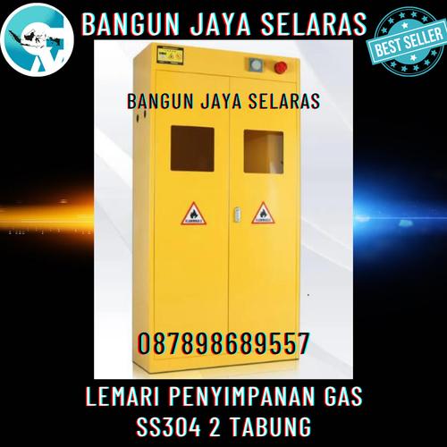 Jual Lemari Penyimpanan Gas SS304 2 Tabung dengan Packing Kayu Gratis ...