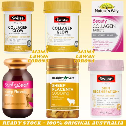 Jual SWISSE Collagen Glow Collagen 60 120 Tablet Nature's Way Natures ...