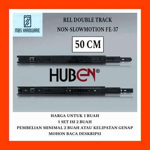 Jual Rel Laci HUBEN 50 cm Double Track / Full Extension / Ball Bearing ...