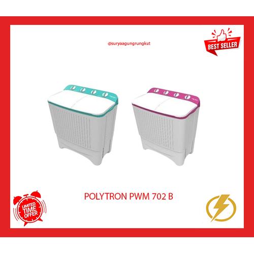 Jual MESIN CUCI 2 TABUNG POLYTRON 7 KG 220 WATT - PWM 702 B - Pink ...