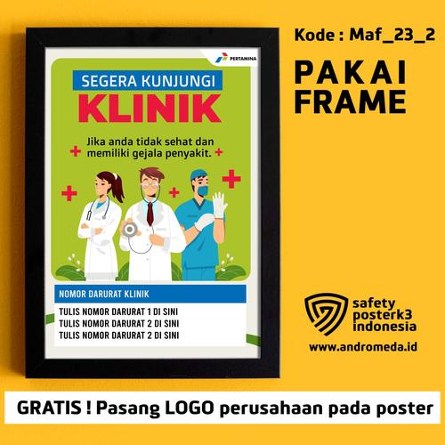Jual Safety Poster K3 Pertamina: Segera Ke Klinik jika ada gejala ...