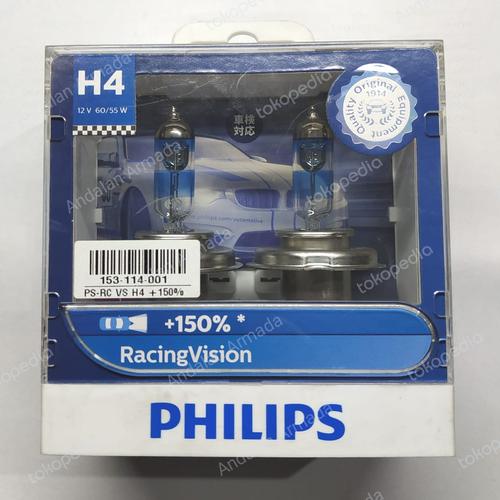 Jual PHILIPS Racing Vision H4 12V 60/55 W +150% Original Made in Poland ...