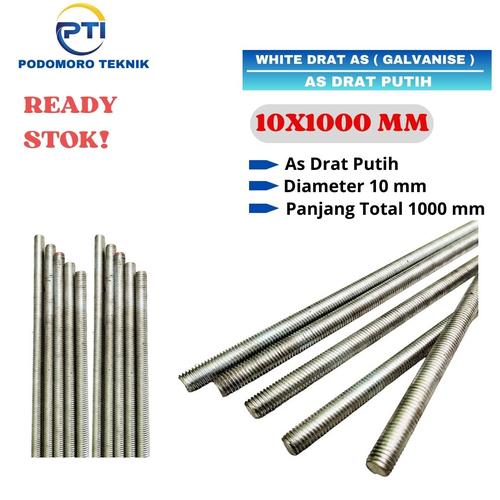 Jual As Drat M10 /Long Drat/Thread Rod M10X 1 meter Galvanis Grade 4.8 ...