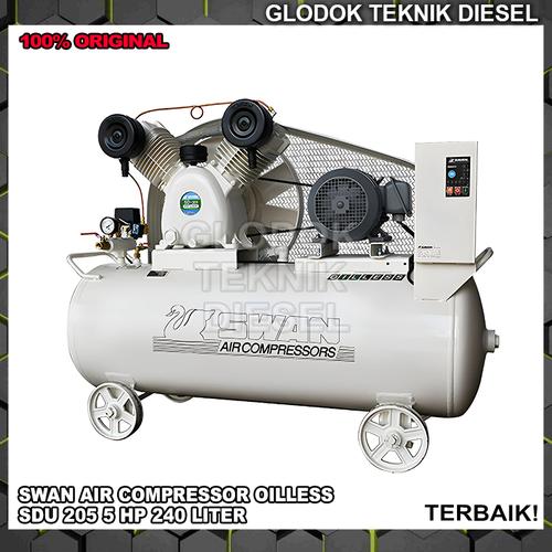 Jual Swan Kompresor Oilless 5 HP + Dinamo Elektromotor SDU 205 240 ...