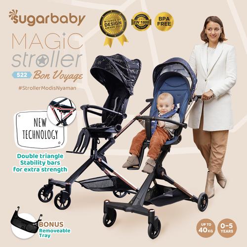 Promo Sugarbaby Magic Stroller 522 Bon Voyage kereta dorong bayi - NAVY Cicil 0% 3x - Jakarta ...