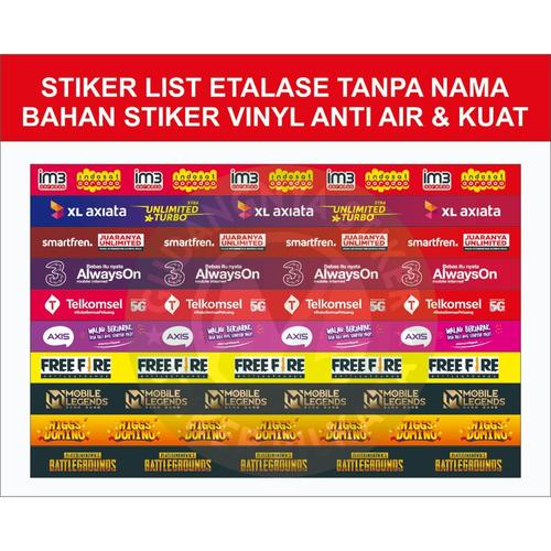 Jual STIKER VINYL LIST ETALASE TANPA NAMA - DMINO, 3x30cm - Kota ...