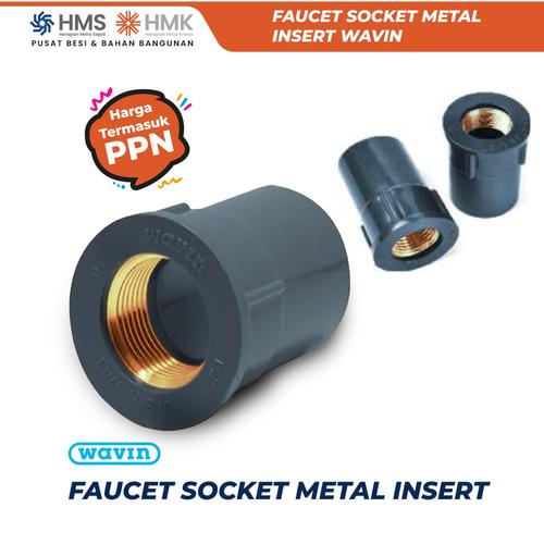Jual FAUCET SOCKET METAL INSERT (SOK DRAT DALAM KUNINGAN) PVC WAVIN AW ...