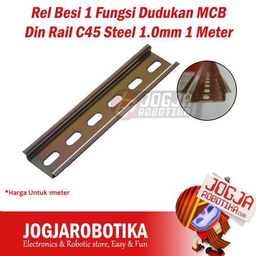Jual Rel Besi 1 Fungsi Dudukan MCB Din Rail C45 Steel 1.0mm 1 Meter ...