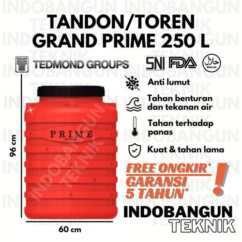 Jual Toren Tangki Tandon Air Tedmond Grand Prime Premier 250 Liter ...