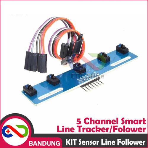 Jual MODULE SENSOR LINE TRACKING 5 SENSOR OPTOCOUPLER ROBOT LINE ...
