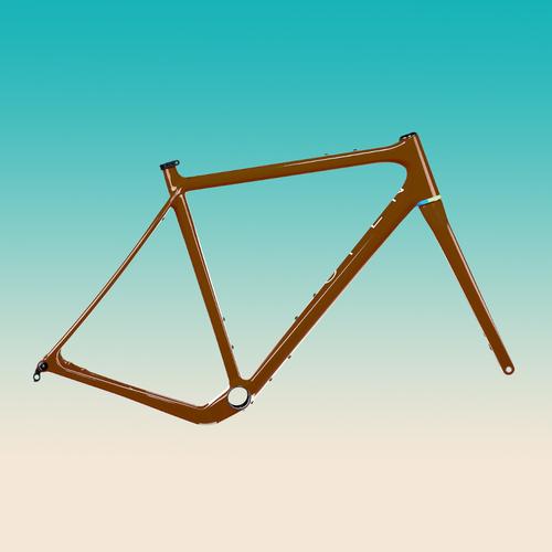 Jual Frameset Open Cycle WI.DE WIDE Brown Gravel Bike Carbon Frame set ...