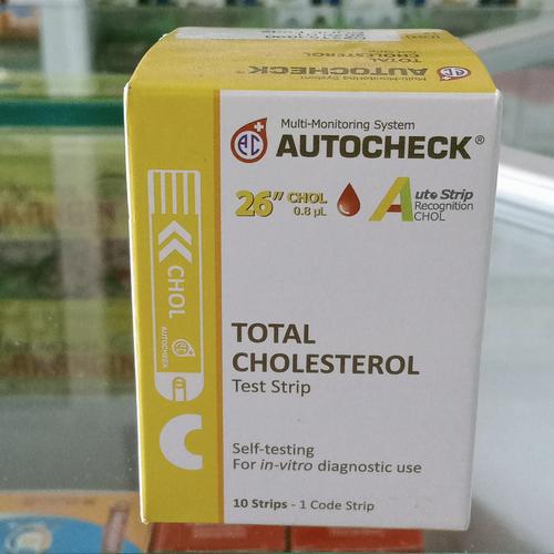 Jual AUTOCHECK TOTAL CHOLESTEROL TEST STRIP BOX ISI 10 STRIP - Kota ...