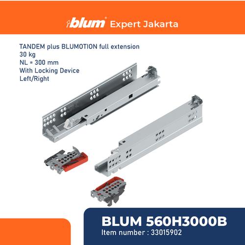 Jual BLUM REL LACI TANDEM RUNNER COMBO L=300MM W=30KG BLUMOTION FULL ...