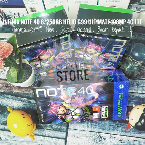 Jual Infinix Note 40 8/256 GB Helio G99 Ultimate 108MP Camera 4G..Grs ...