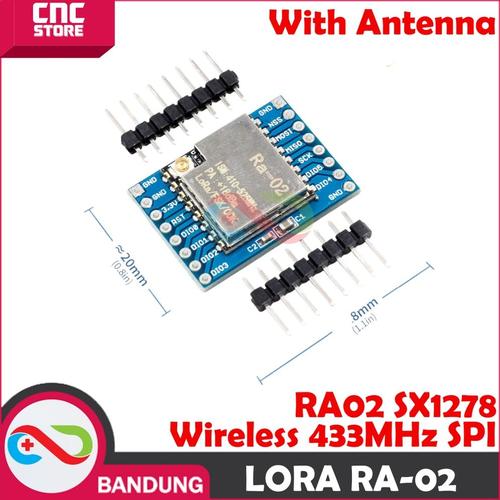 Jual MODUL LORA RA-02 RA02 SX1278 WIRELESS 433MHZ SPI INCLUDE ANTENNA ...