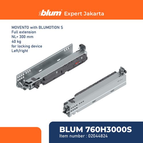 Jual BLUM REL LACI MOVENTO BLUMOTION S FULL EXT 40KG 300MM FOR LOCK ...