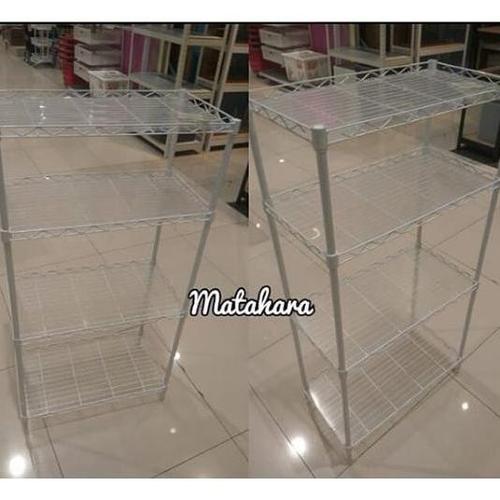 Jual Krisbow Rak Kawat Putih Rak Susun 4 Tingkat/Rak Dapur/Rak Besi/Rak ...