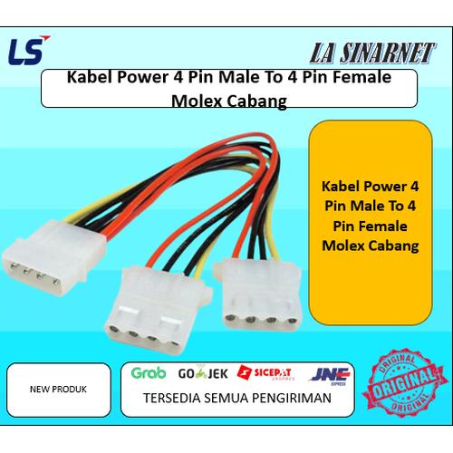 Jual Kabel Power 4 Pin Male To 4 Pin Female Molex Cabang - Jakarta ...