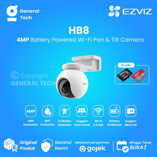 Jual Ezviz HB8 4MP 2K+ Battery Powered Wi-Fi Pan & Tilt Camera - HB8 ...