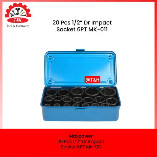 Jual Impact Socket 6PT / MAXPOWER / Impact Socket Set - 20 Pcs 1/2" - Jakarta Barat - Tools ...