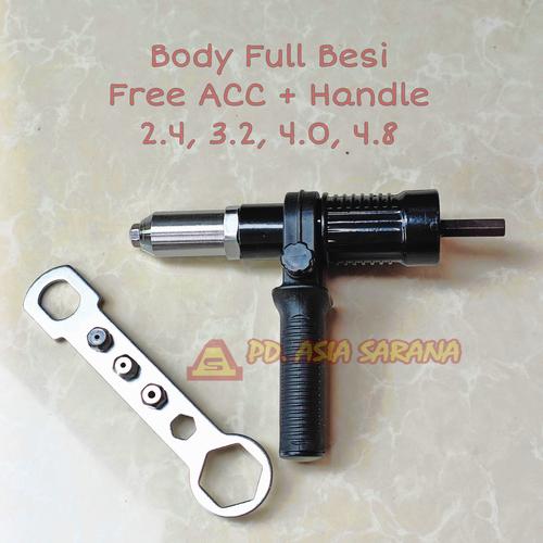 Jual Adaptor Bor Tang Rivet 2.4 - 4.8mm Paku Drill Converter Adapter ...