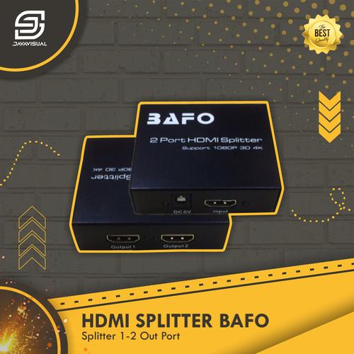 Jual BAFO HDMI Splitter 2 port support 1080P 3D 4K Full HD - Kota ...