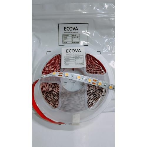 Jual lampu led strip 5050 12v putih/ecova lampu pita 6500k/led smd ...