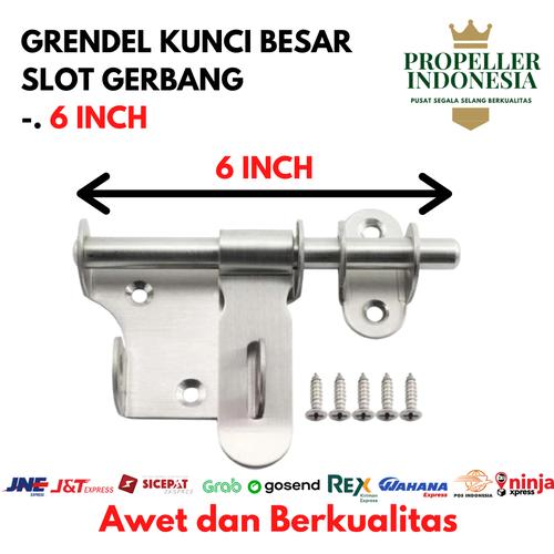 Jual Grendel Kunci Pintu Gudang Slot Besar Gerbang Garasi - 6 Inch ...