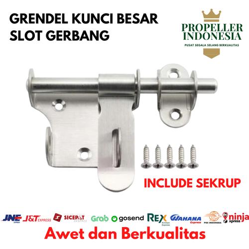 Jual Grendel Kunci Pintu Gudang Slot Besar Gerbang Garasi - 6 Inch ...
