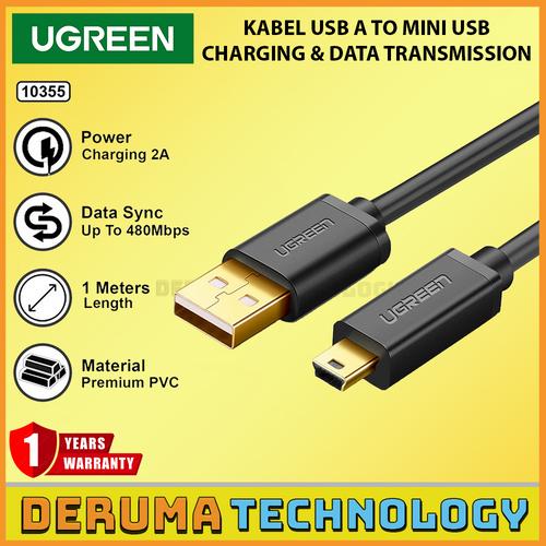 Jual UGREEN Kabel Data Mini USB 5 Pin to USB 2.0 For Harddisk Camera ...