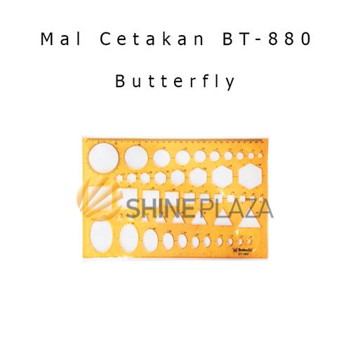 Jual Mal Cetakan Bentuk Butterfly BT-880 - Penggaris Teknik Template ...