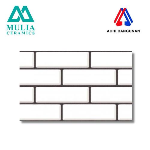 Jual keramik 2540 mulia casanova white / corak bata putih 3D glossy ...