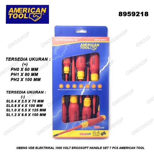 Jual Obeng VDE Elektrikal 1000 Volt Ergosoft Handle Set 7 Pcs American ...