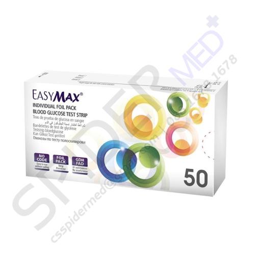 Jual EASYMAX GLUCOSE TEST STRIPS / EASY MAX STRIP GULA DARAH FOIL PACK ...